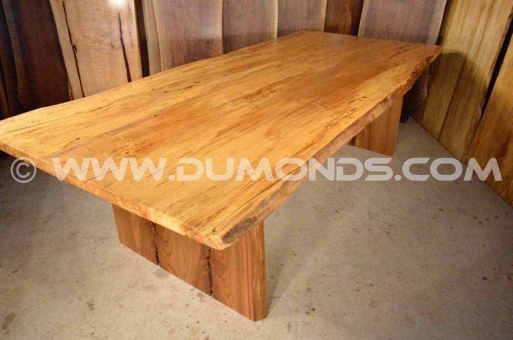 Spalted Maple Live Edge Table with Elm Crotch Legs