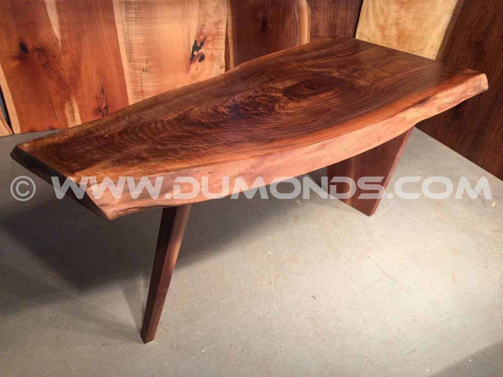 Tapered Straight Walnut Leg with Angled Spindle Leg