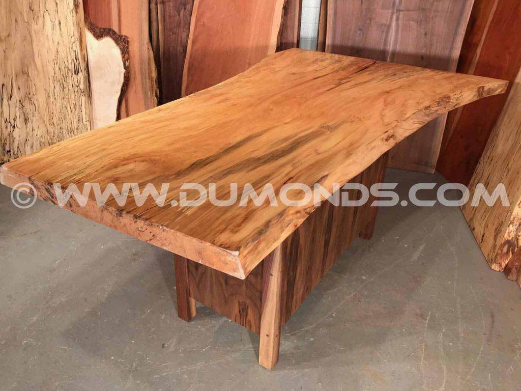 Recycled Sycamore Table with Walnut Pedestal | CWDT-125