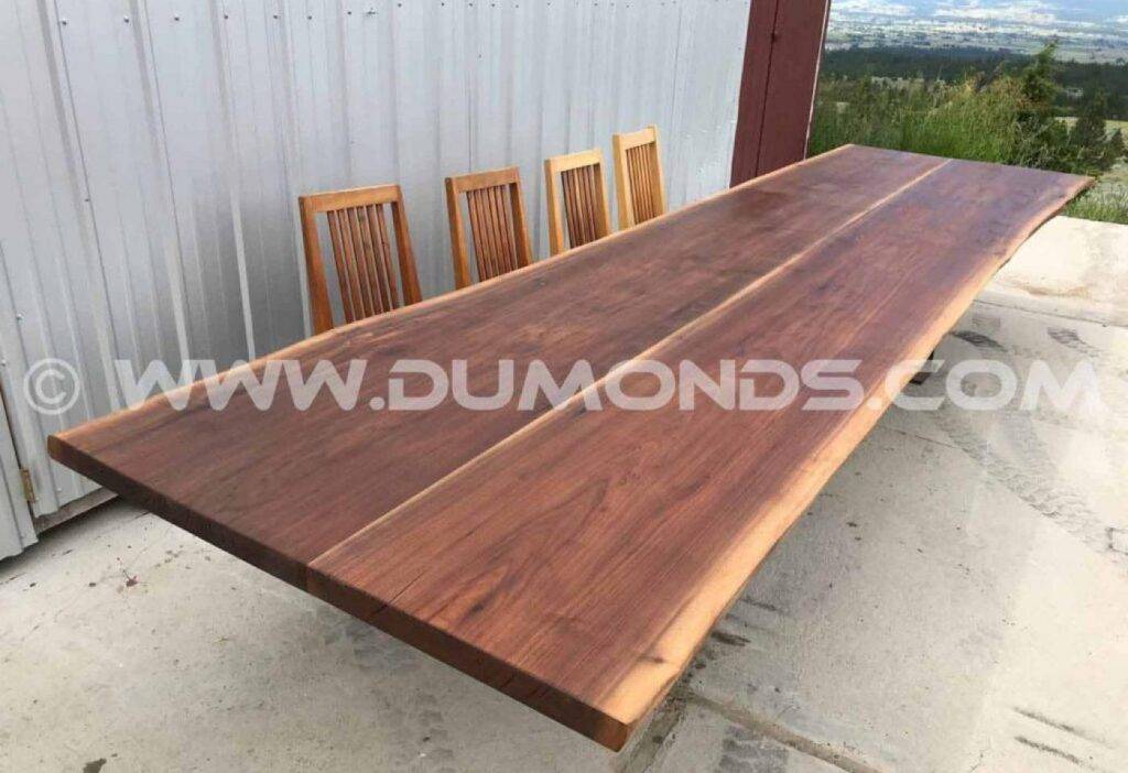 14’9″ LIVE EDGE DOUBLE WALNUT CONFERENCE TABLE